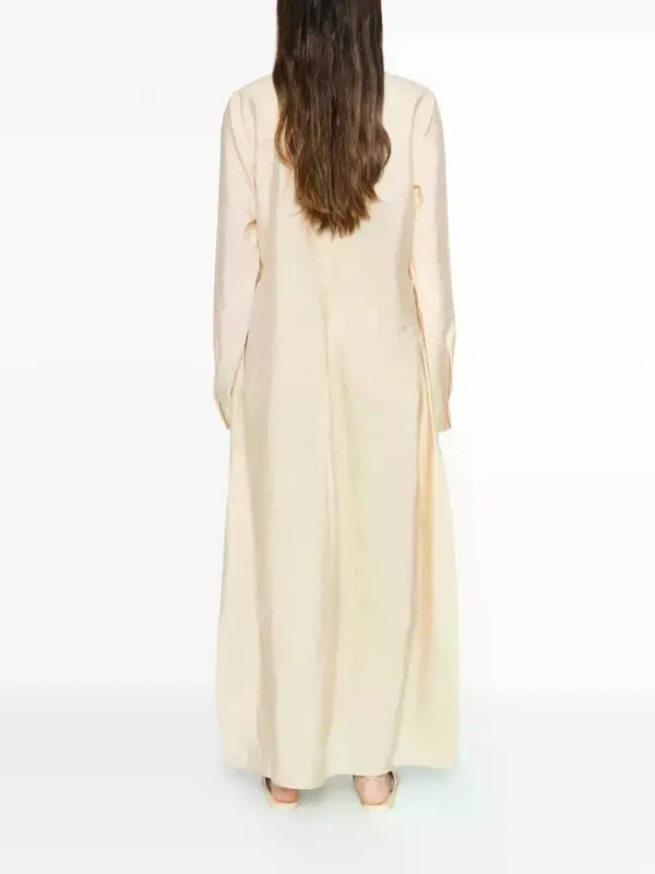 TOTEME Split Collared Maxi Dress - Neutrals