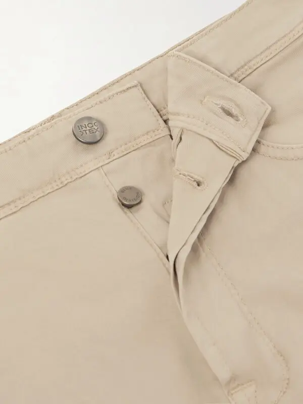 SLOWEAR Slim-fit Stretch Trousers - Neutrals
