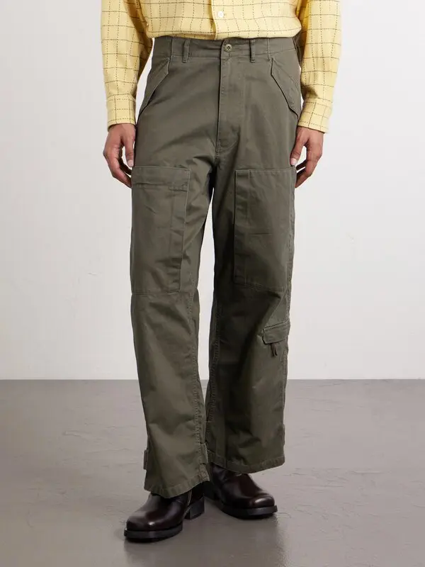 HUMAN MADE Cotton Wide-leg Trousers