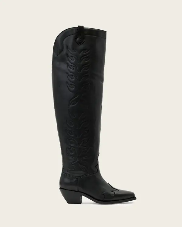 ALLSAINTS Landon Leather Knee-high Boots