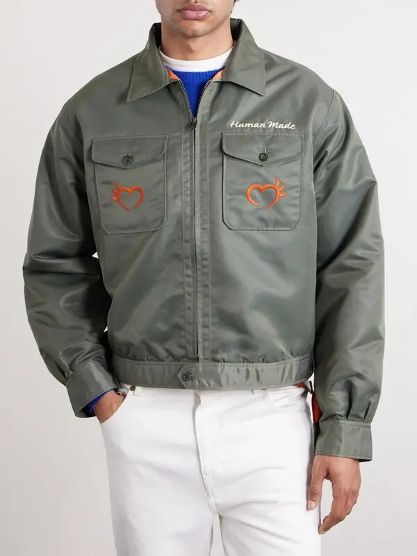 HUMAN MADE Embroidered Nylon Jacket
