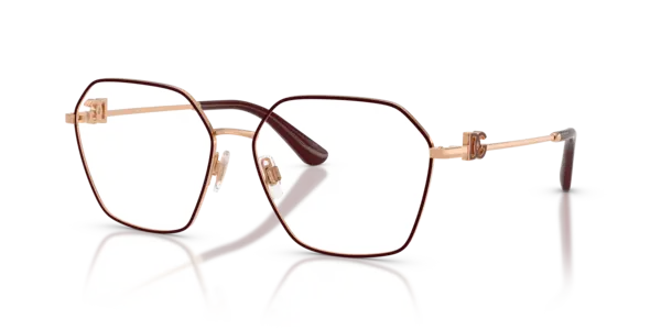 Dolce & Gabbana Dg1366 Eyeglasses - Pink Gold,bordeaux