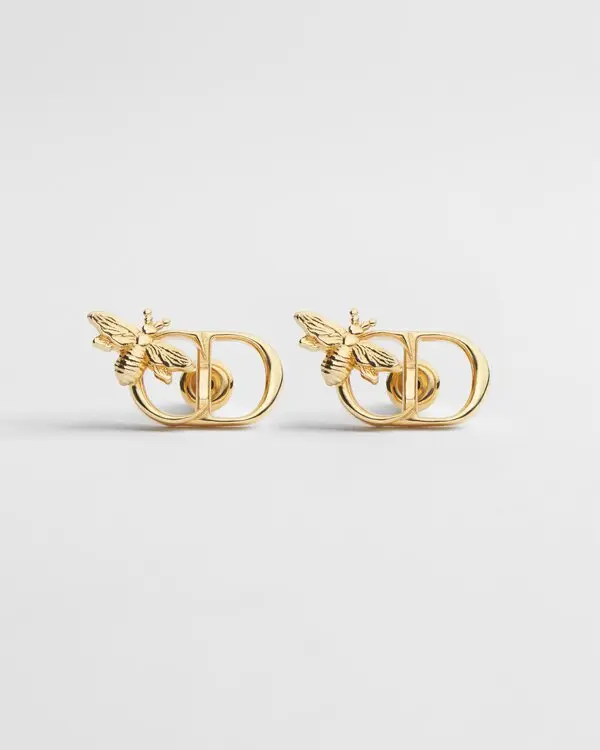Dior Cd Garden Stud Earrings - Gold-finish Metal