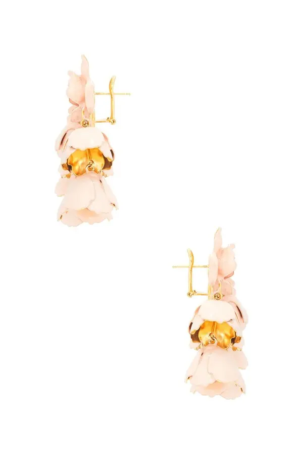 Chloé Floral Dangle Earrings - Apricot Pink