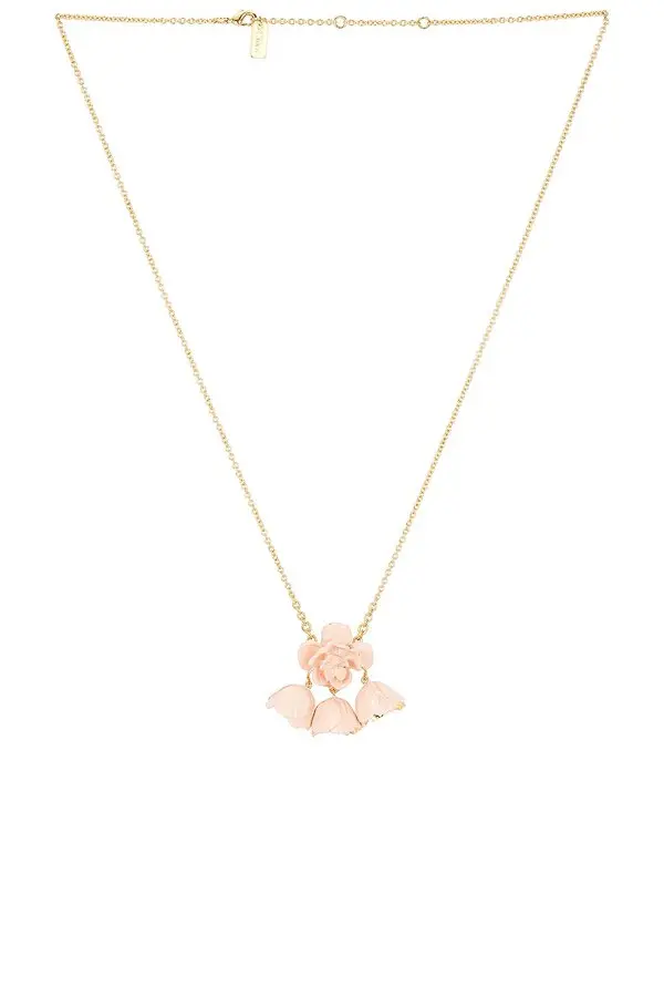 Chloé Flower Pendant Necklace - Apricot Pink