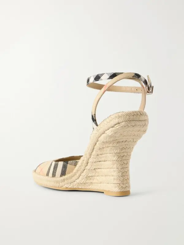 Burberry Lf Mews Espadrille Wedges - Neutrals
