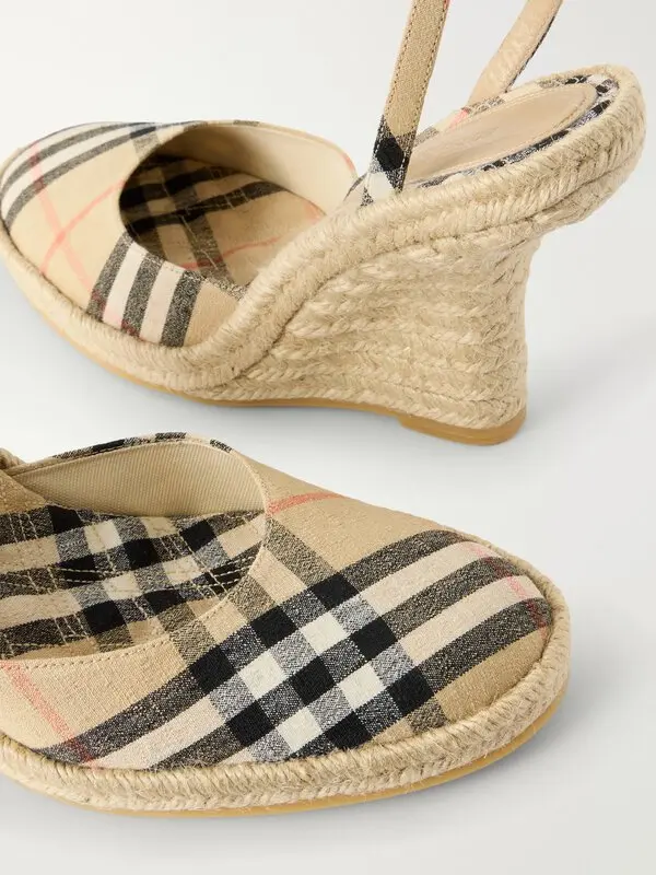 Burberry Lf Mews Espadrille Wedges - Neutrals