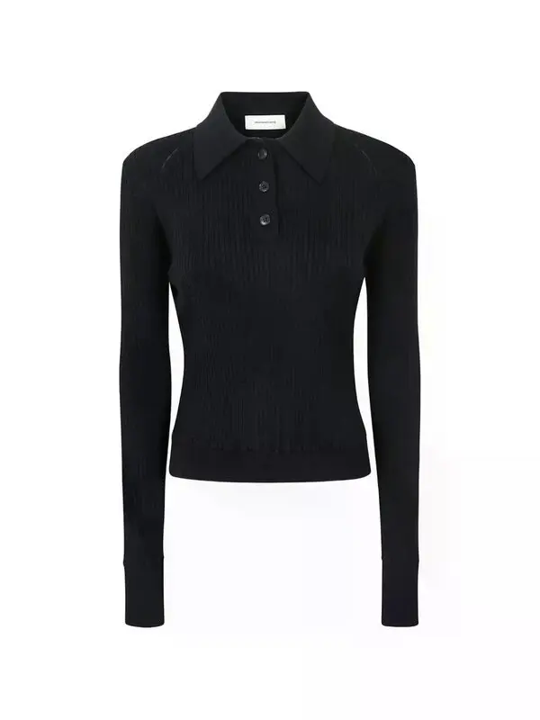 MFPEN Partial Placket Polo Shirt - Black
