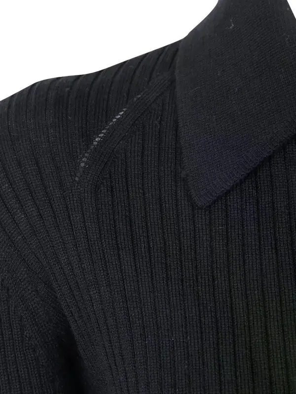 MFPEN Partial Placket Polo Shirt - Black