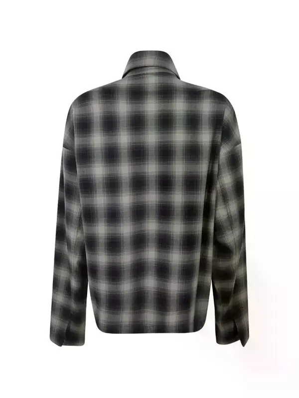 META CAMPANIA COLLECTIVE Checked Zip Shirt