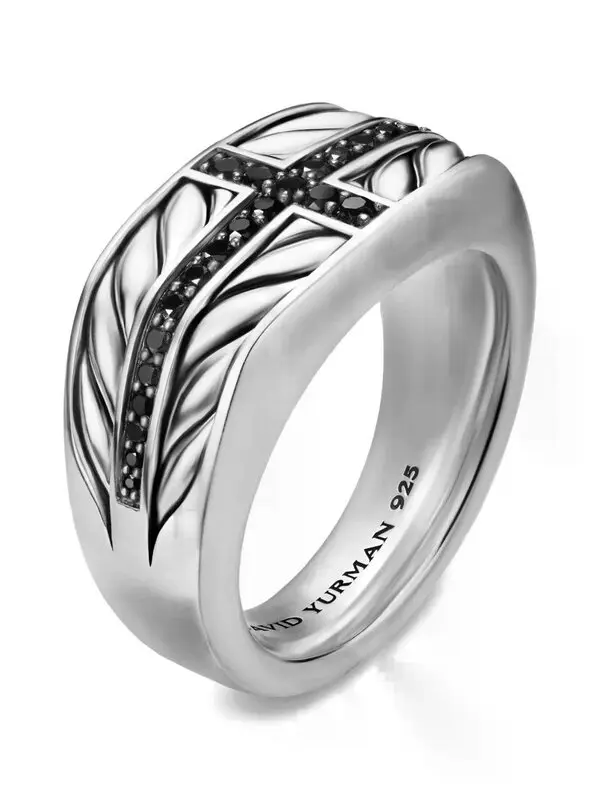 David Yurman Chevron Three Sided Signet Ring