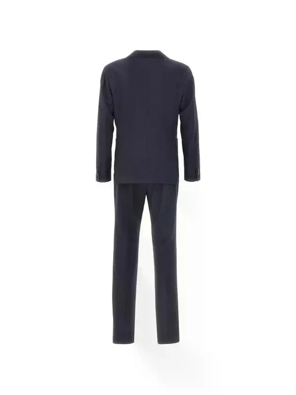 MANUEL RITZ Patch-pocket Logo-pin Suit - Blue