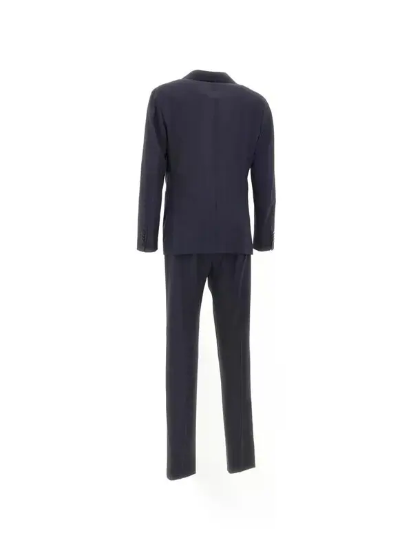 MANUEL RITZ Patch-pocket Logo-pin Suit - Blue