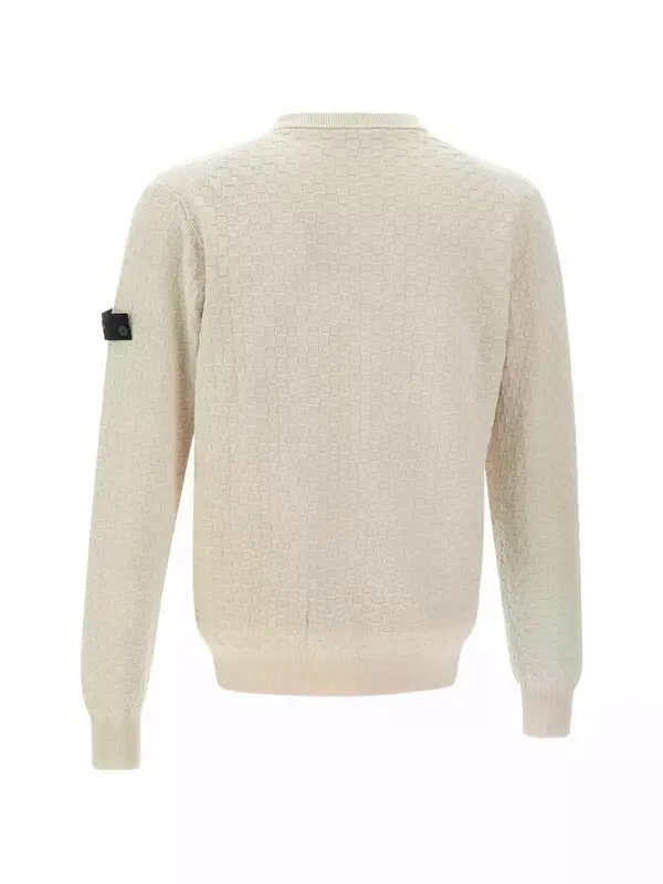 Peuterey Checked-weave Sweater With Logo Patch