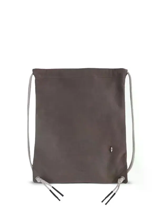 Rick Owens Leather Drawstring Backpack
