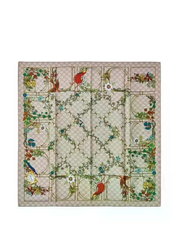 Gucci Printed Silk Twill Carré Scarf