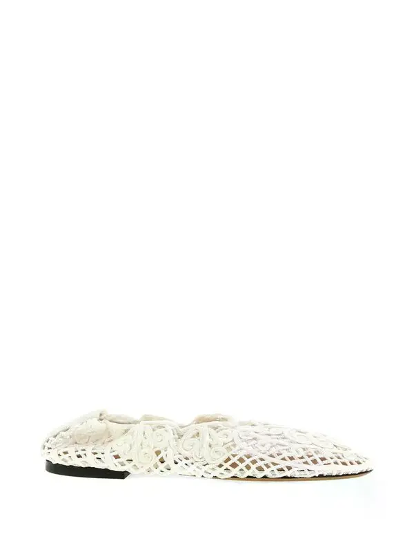 ODISSI Iris Crocheted Ballet Flats - Neutrals