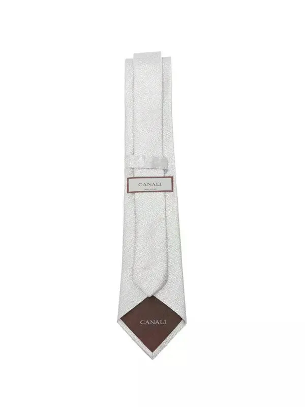 Canali Textured Neck Tie - Grey