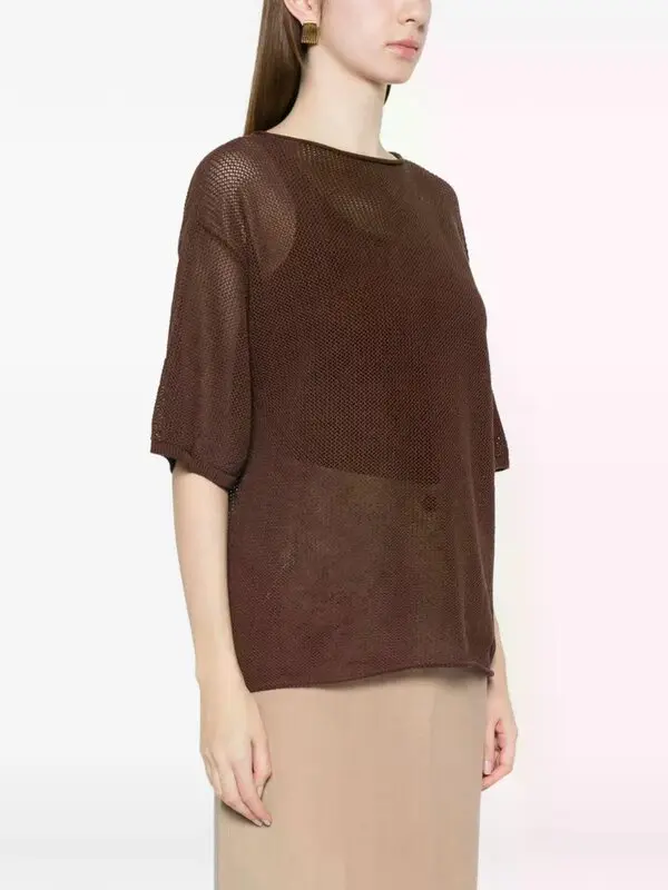 Antonelli Firenze Knitted Short Sleeve Top