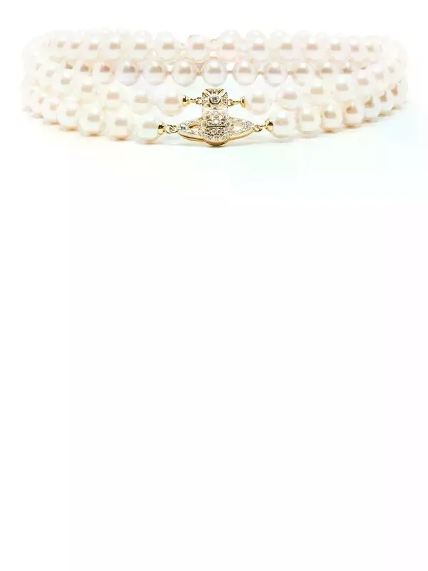 VIVIENNE WESTWOOD Two-row Choker Necklace - Neutrals
