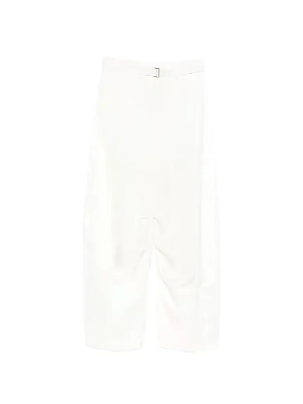 Sacai Belted Wide-leg Trousers - Neutrals