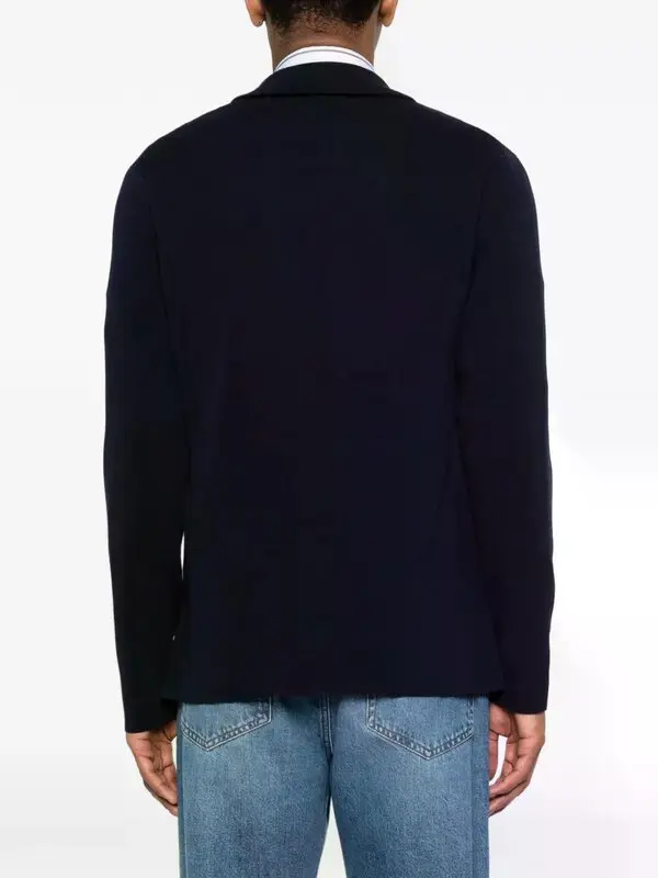 ROBERTO COLLINA Patch-pockets Cardigan - Blue