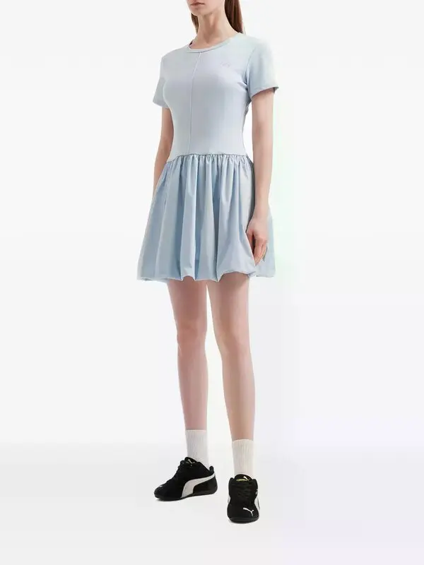 MINI CREAM Paneled Mini Dress