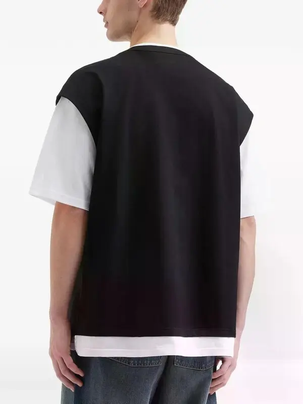 MUSIUM DIV. Button Layered T-shirt