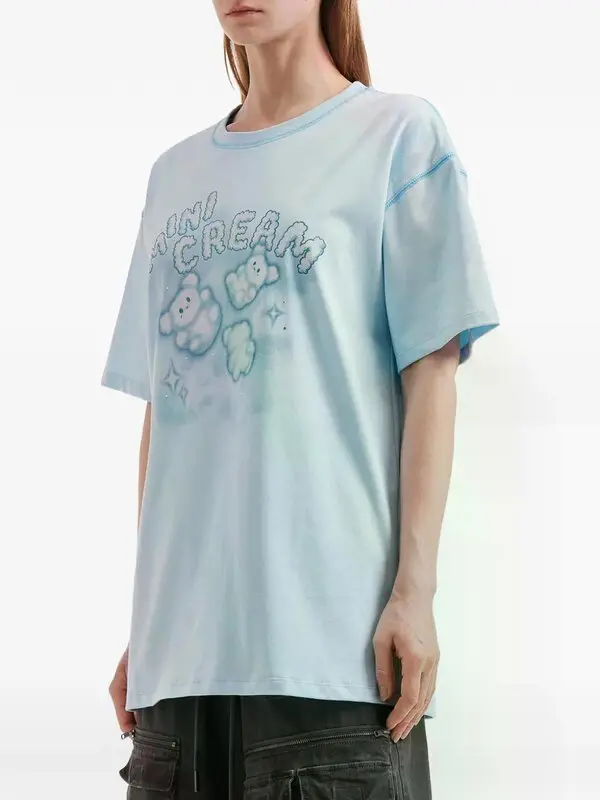 MINI CREAM Cloud-print T-shirt