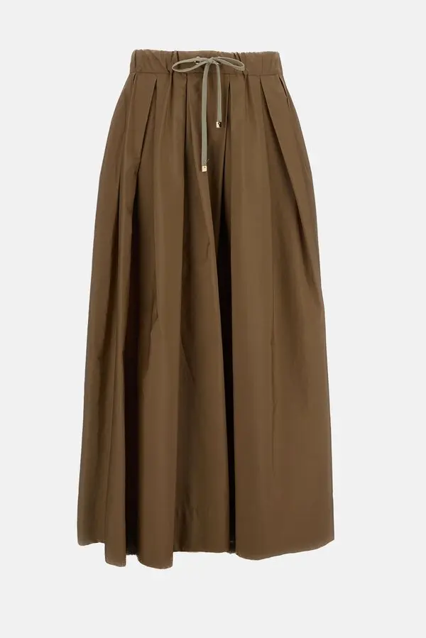 Max Mara Pineta Pleated Midi Skirt - Brown