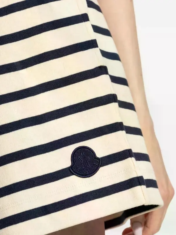Moncler Striped Knitted Shorts - Neutrals