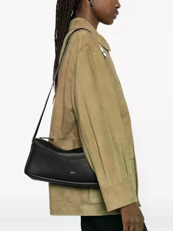 Max Mara Skippers Leather Shoulder Bag - Black