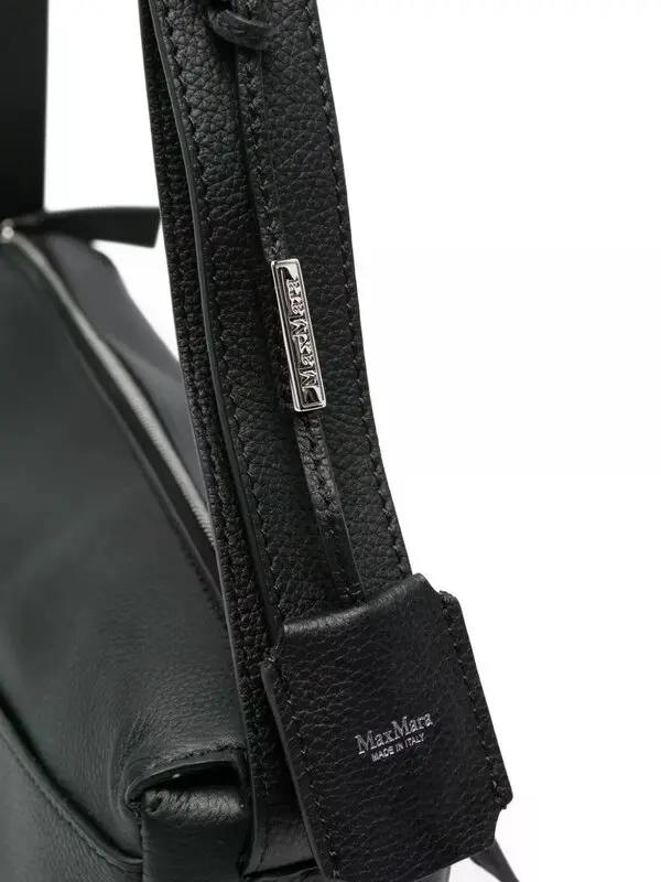 Max Mara Skippers Leather Shoulder Bag - Black