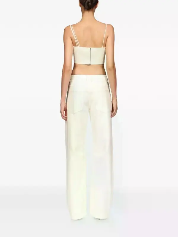David Koma Floral Appliqué Cropped Top