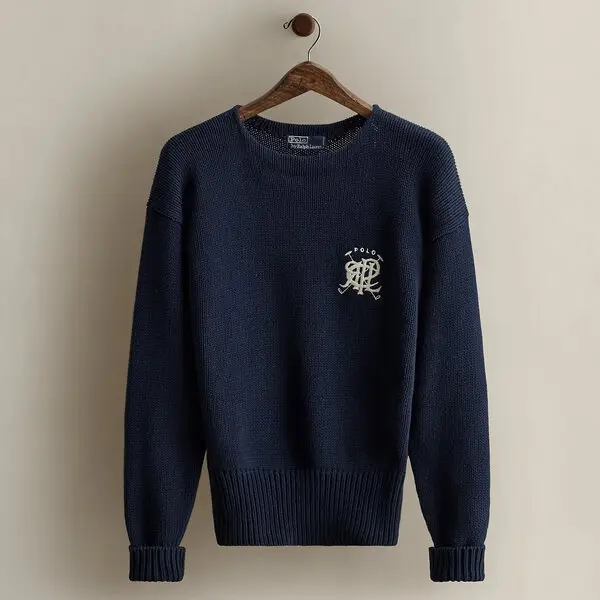 Ralph Lauren 1988 Crest Cotton Sweater - Blue