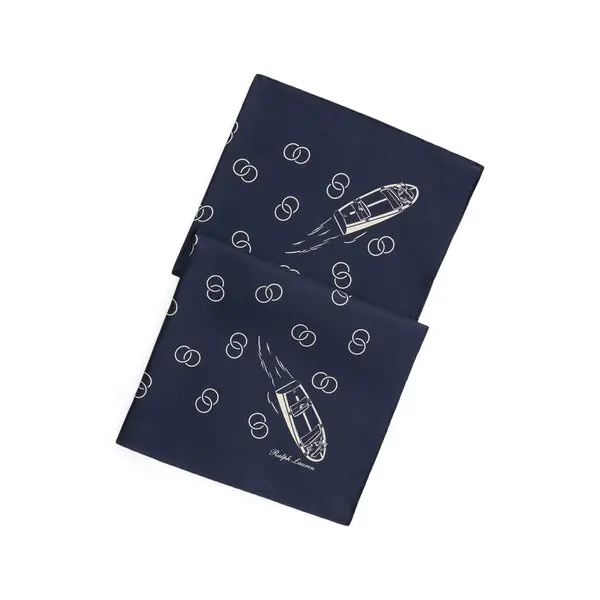 Ralph Lauren Linked-circles Silk Square Scarf