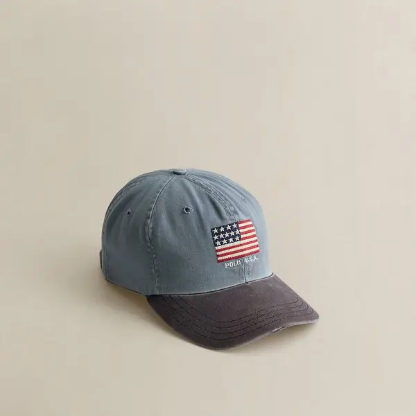 Ralph Lauren C. 1999 Logo Flag Ball Cap - Blue