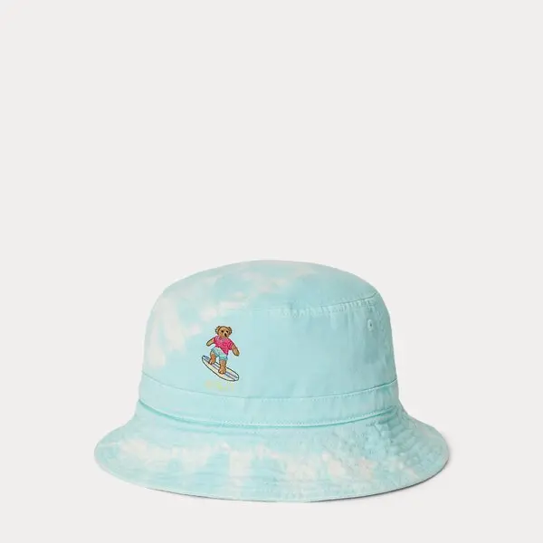 Ralph Lauren Tie-dye Polo Bear Bucket Hat - Parakeet