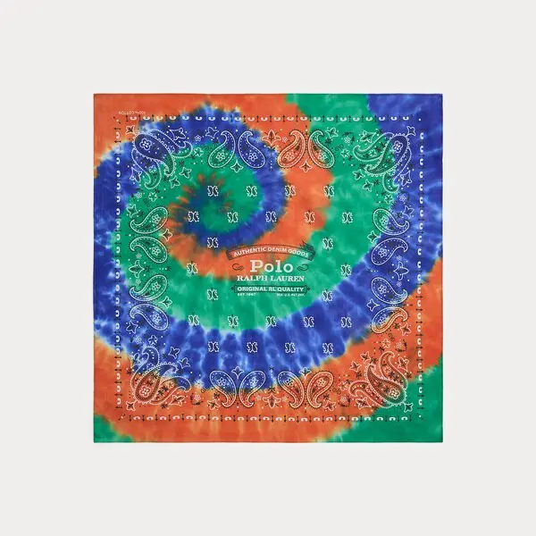 Ralph Lauren Logo Tie-dye Cotton Bandanna - Multi