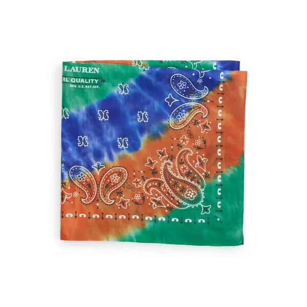 Ralph Lauren Logo Tie-dye Cotton Bandanna