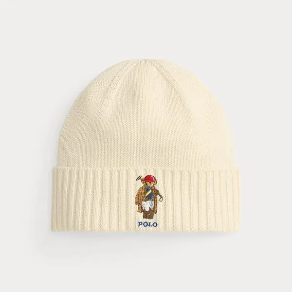 Ralph Lauren Polo Bear Knit Beanie - Vintage Khaki