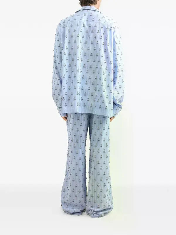Dolce & Gabbana Vanity Shirt With Embroidery And Piping - Blue