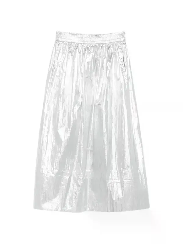 Tibi Metallic Pull-on Skirt