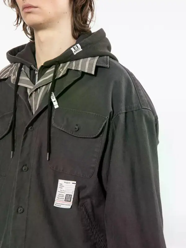 Mihara Yasuhiro Striped Hooded Jacket
