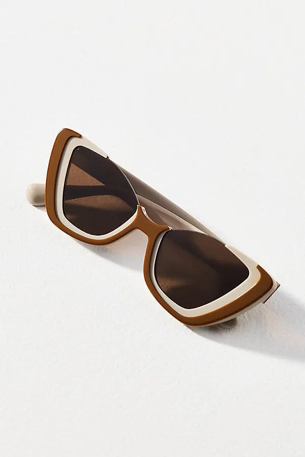 Lele Sadoughi Cat-eye Sunglasses - Caramel Almond