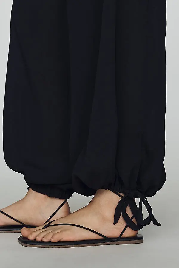 Anthropologie Pintuck Smocked Jumpsuit - Black