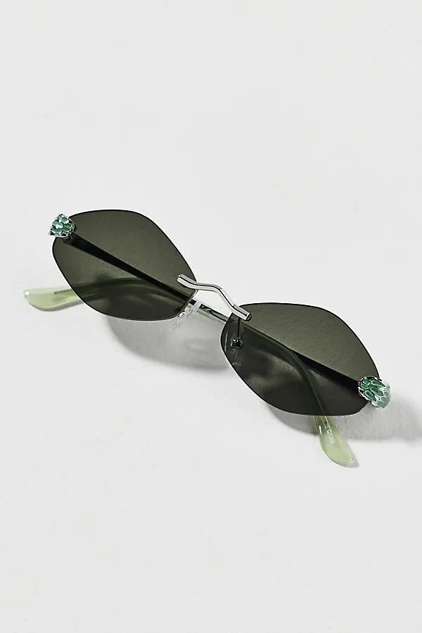 I-SEA Slim Frameless Sunglasses - Moss