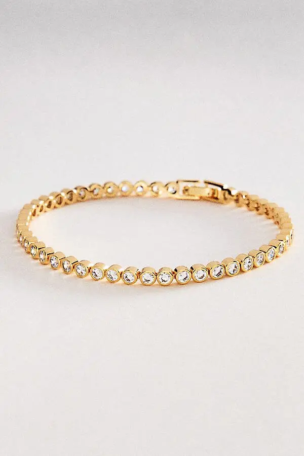 Anthropologie Crystal Tennis Bracelet - Clear
