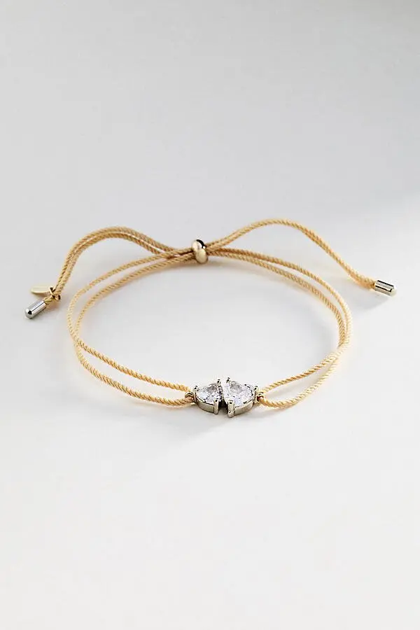 Anthropologie Crystal Cord Bracelet - Butter