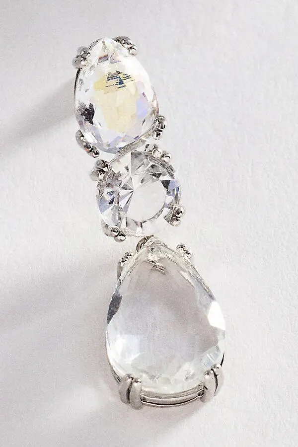 Anthropologie Gradient Crystal Drop Earrings